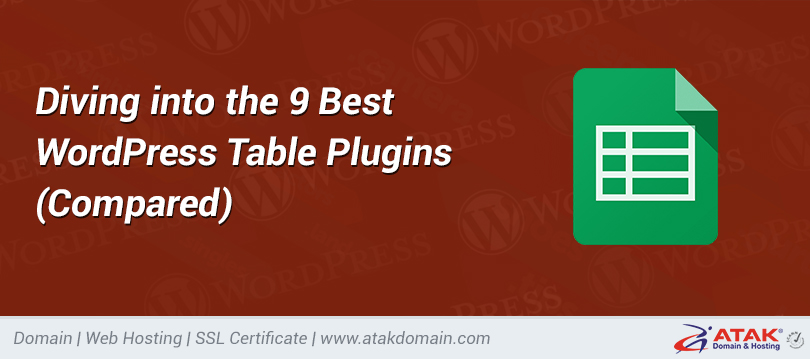 Diving into the 9 Best WordPress Table Plugins (Compared) - Atak Domain